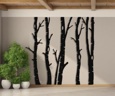 5 Dry Tree Metal Wall Decor for Home and Outside - Wall-Mounted Wall ...