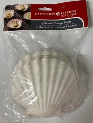 8 Nantucket Seafood Natural Party/Appetizer/Dessert Shells, 4" Diameter ...