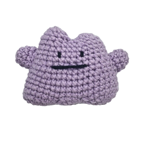 Handmade Crochet Purple Stuffed DITTO Pokémon Amigurumi Mini 4 ...