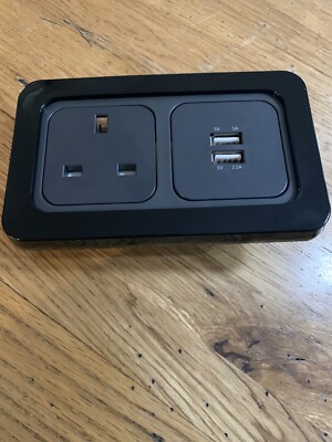 C-Line 240v 13A Double Socket / Twin USB Motorhome Campervan Caravan | eBay