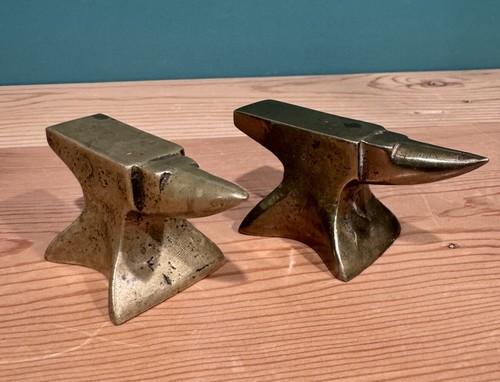 Two Vintage Small Brass Jewelers Watchmakers Anvil jewelry making anvil ...