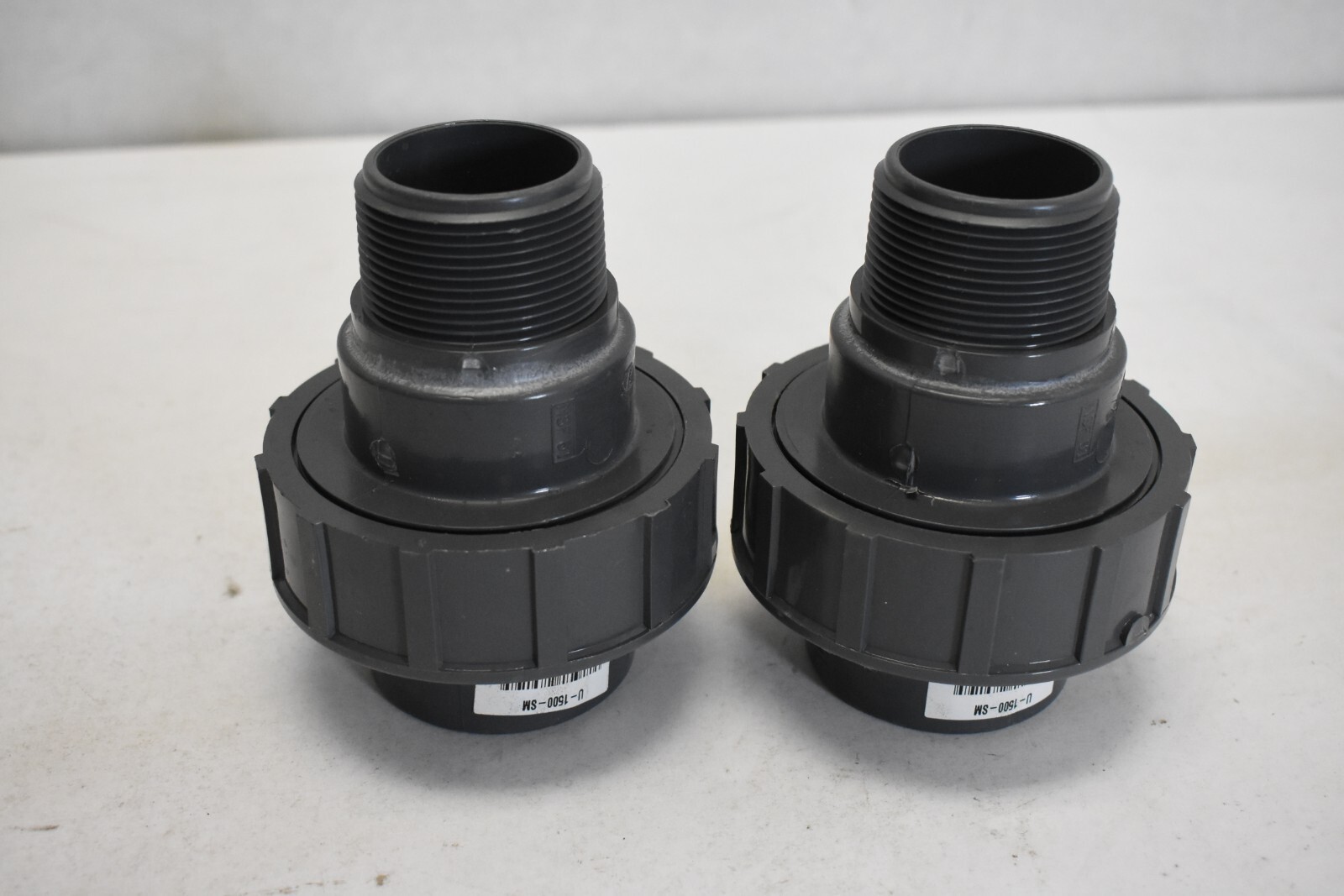 Nds U-1500-SM Weld Pipe Union 1-1/2" MIPT x Solvent Slip Grey Lot Of 2 ...