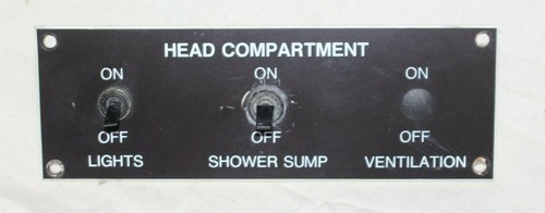 Head Compartment 3 Switch Control Panel 8" x 2" Light, Shower Sump ...
