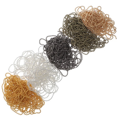 5 Pcs Metal Chains Bead Link Chains for Bracelet Keychain Crafts | eBay UK