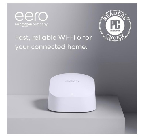 Amazon eero 6 mesh Wi-Fi Router/Extender 900 Mbps Ethernet | Covers up ...