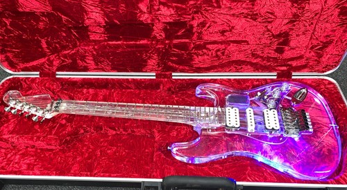 STRAT STYLE ALL-ACRYLIC ELECTRIC GUITAR W/ HARDCASE | eBay