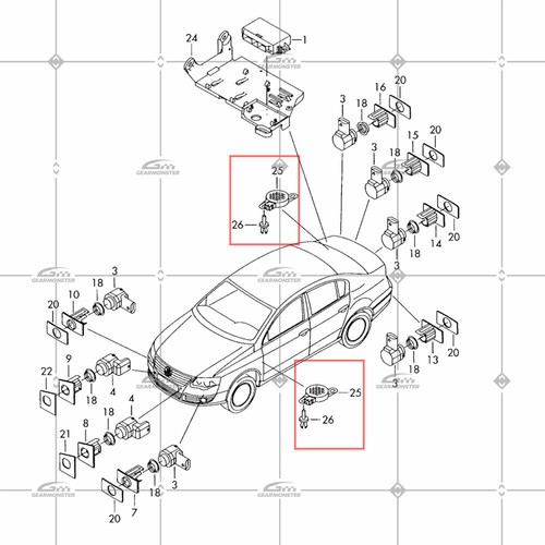 Warning sensor warning bucket PDC parking aid for VW Golf 6 Audi Seat ...