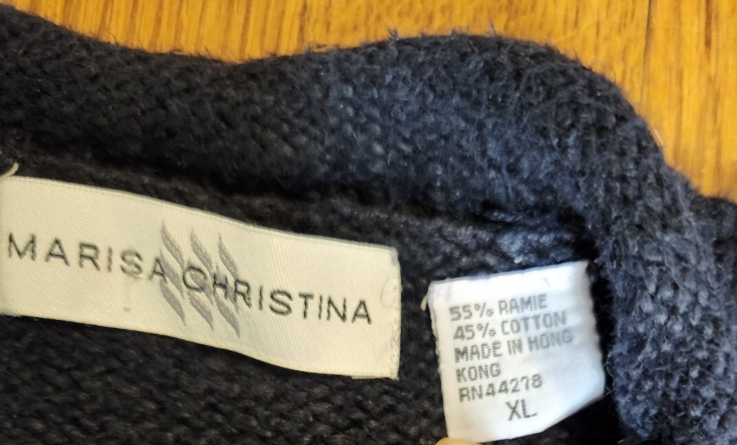 Vintage Marisa Christina Dark Blue Rabbit Sweater - W… - Gem