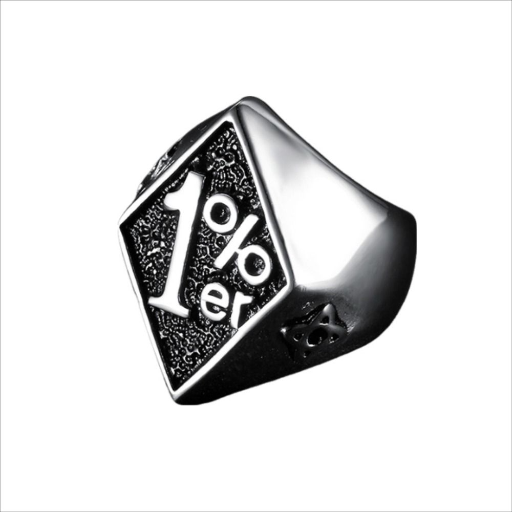 Acid Resistant One Percent Ring Motorcycle Punk Jewelry | eBay