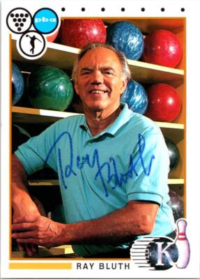 Ray Bluth autographed trading card (Bowling Legend, SC) 1990 Kingpins ...