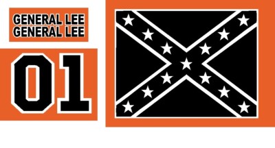 DUKES OF HAZZARD GENERAL LEE ROOF BANNER 01 DECAL SET | eBay
