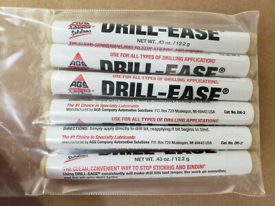 DRILL-EASE Stick Lubricant DR-2 Paper Drill Wax Stick - Pkg of 6 !!! | eBay