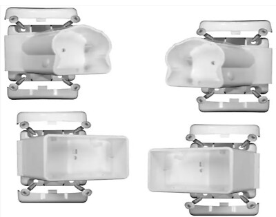 veranda white vinyl traditional left/rigth angle bracket kit. 2 pcs.(4 ...