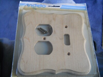 Medium Oak Wood Switch and Plug Plate Cover - Angelo - Unfinished 74683 ...