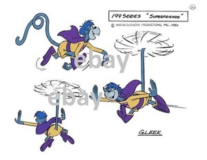 Super Friends GLEEK FULL BODY MODEL SHEET PRINT C Hanna Barbera Cartoon ...