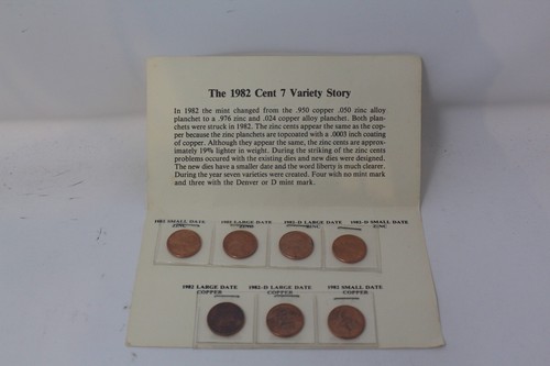 1982 Lincoln Cent 7 Coin Variety Set | eBay