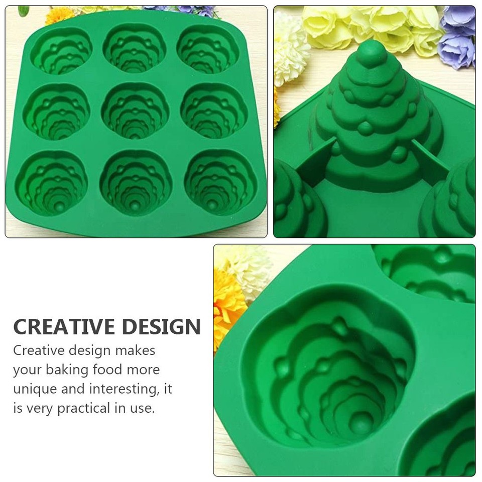1 Pc Adorable Christmas Tree Shape Biscuit Mold Chocolate Mold (Green ...