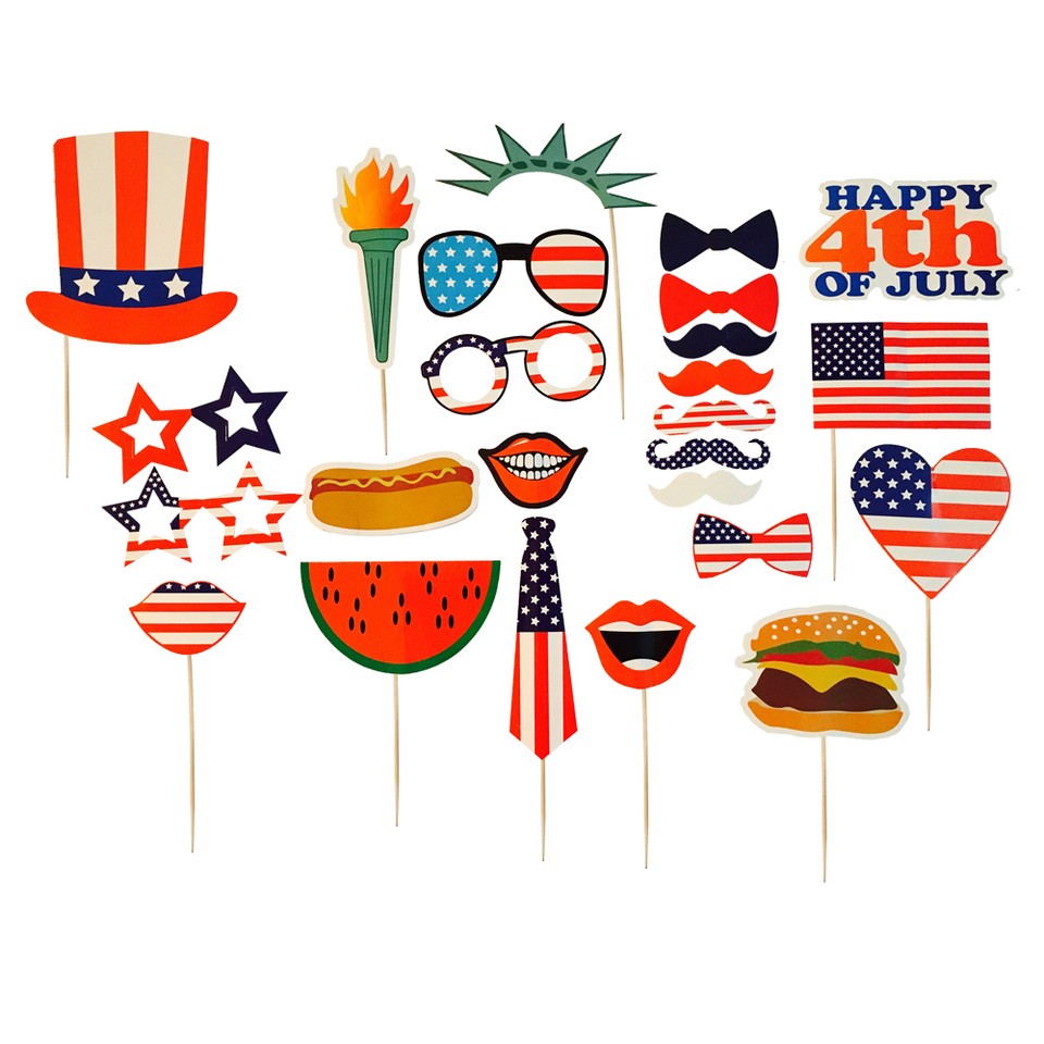 Independence Day Photo Booth Props, 4th of July Party Decorations ...