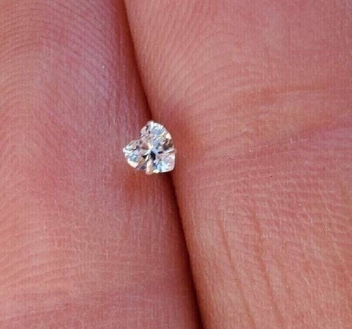 0.10Ct Cubic Zirconia 3mm Heart Shaped Nose Stud Piercing Pin Ring in ...