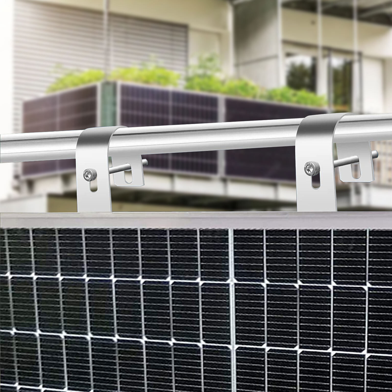 Balkonkraftwerk Halterung Befestigung Balkon Geländer Solarmodul ...