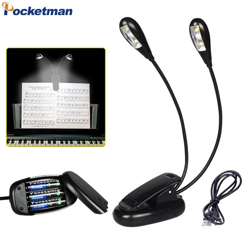 Mini LED Night Light Flexible 2 Dual Lights LED Book Lights Reading ...