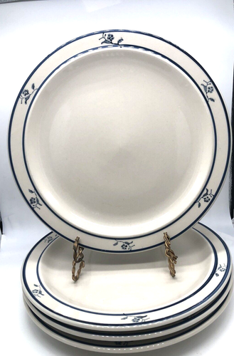 4 Brick Oven Stoneware Scandia Blue Dinnerware Dinner Dishes Plates 10. ...