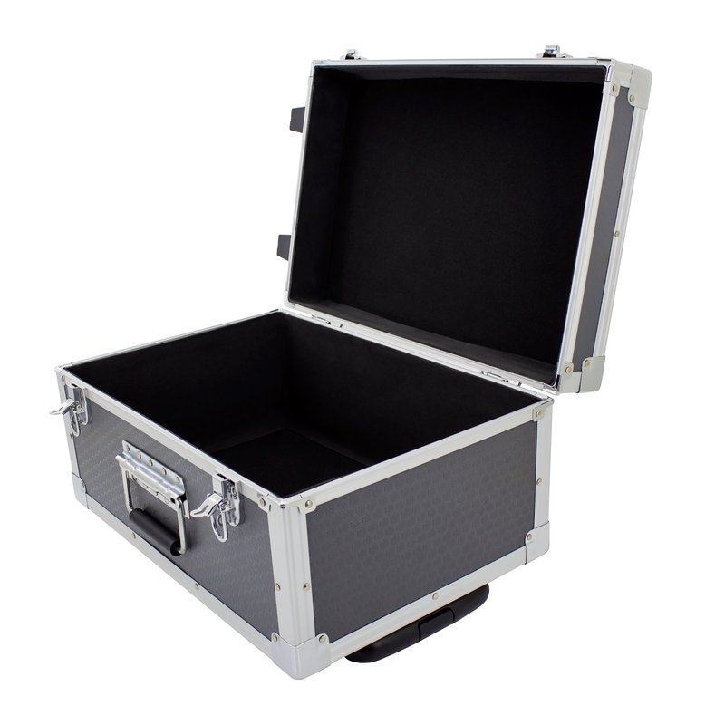 Wheeled Flight Case Tool Box Trolley Transport Telescopic Grab Travel ...