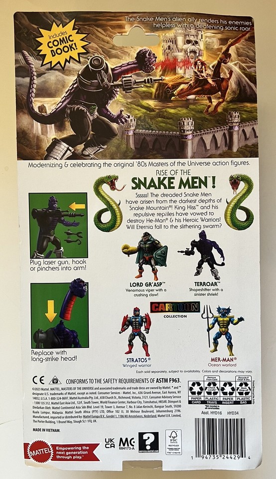 Masters Of The Universe MOTU Origins Snake Men TERROAR New 2024 | eBay