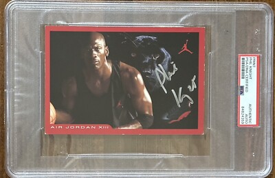 PHIL KNIGHT NIKE CEO SIGNED AIR JORDAN 13 SHOE CARD PSA DNA AUTOGRAPH ...