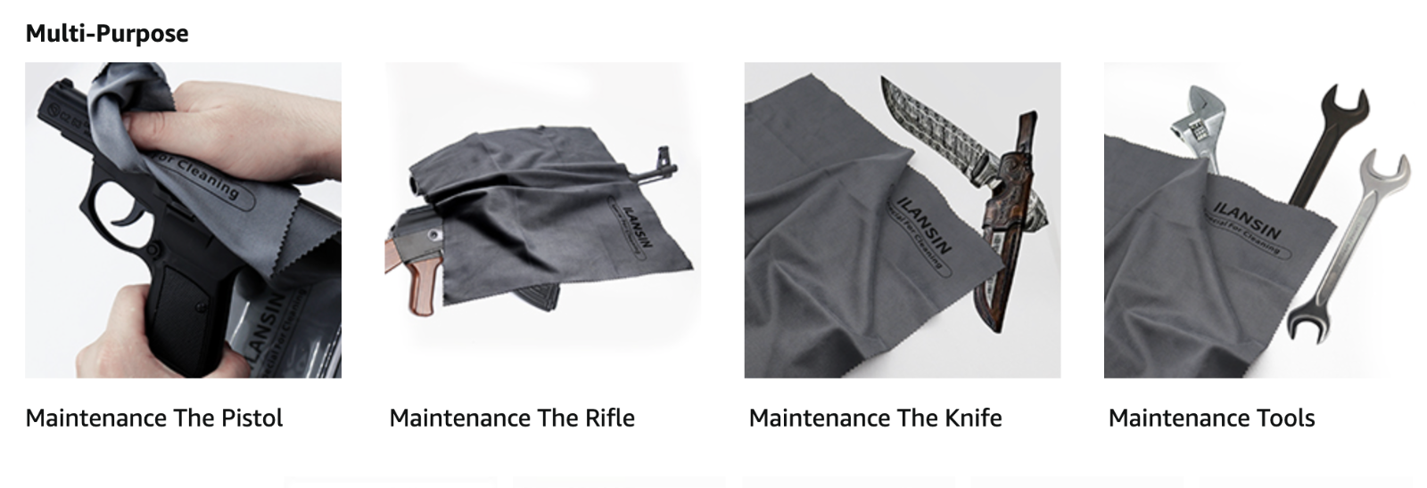 6Pack 12x12" Microfiber Gun Cleaning Cloth Firearm Polishing Rag Lint ...