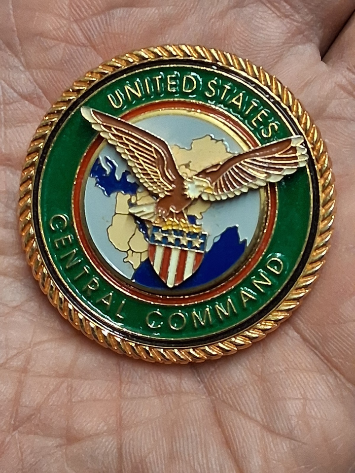 UNITED STATES EMBASSY CENTRAL COMMAND GENERALS BADGE / PIN-BACK BLANK ...