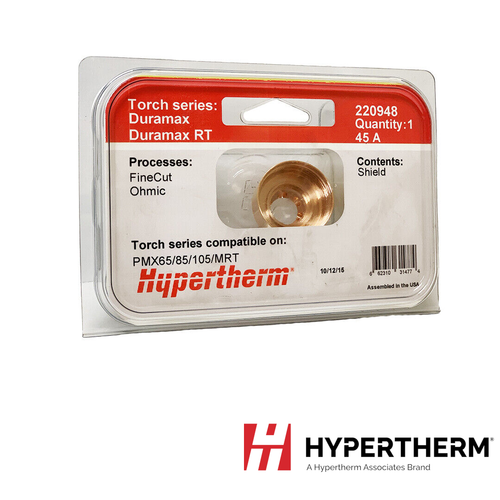 Genuine Hypertherm Powermax 220948 45 XP Ohmic FineCut Shield 45A 65/85 ...