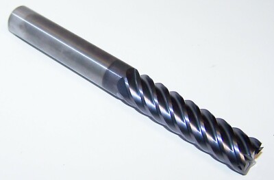 1/2" CARBIDE END MILL 6 FLUTE, EXTENDED LENGTH HARD METAL KENNAMETAL ...