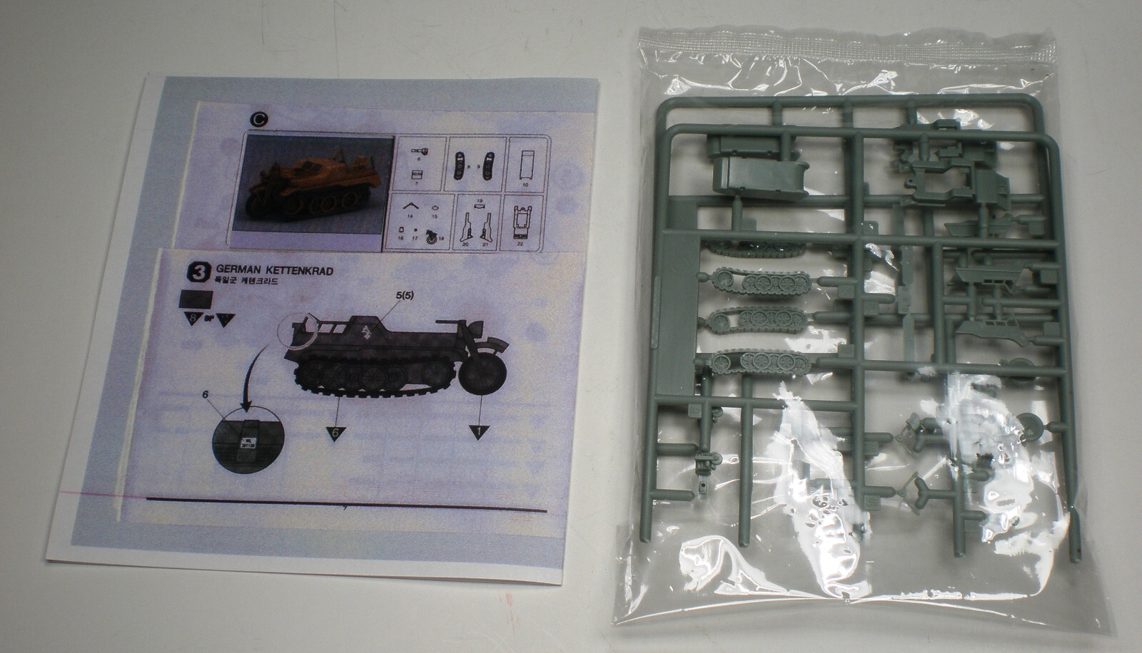 1/72 Scale WWII German Half-Tracked Motorcycle, Kettenrad, 2 Model Kits ...