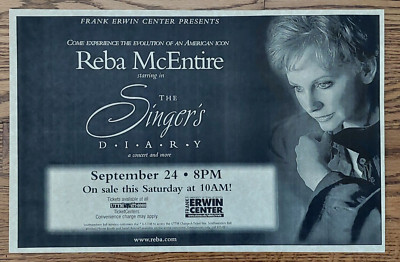 REBA MCENTIRE - The Singer's Diary - 1999 Concert Tour Poster Handbill ...