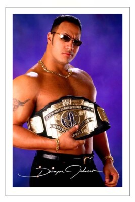 DWAYNE JOHNSON THE ROCK Signed Autograph PHOTO Fan Gift Print WWE ...