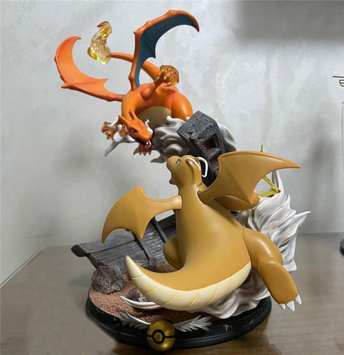 Charizard VS Dragonite Statue Mecca Studio Resin Original with box 31cm ...