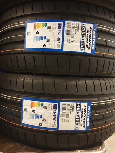 2X NEW TYRES TOYO PROXY SPORT 2 225/35 ZR18 XL 87Y A1 UHP 225 35 18 ...