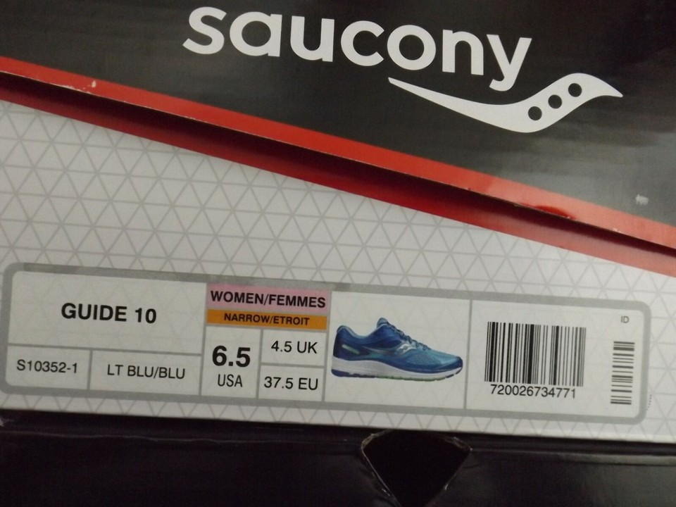 Saucony Guide 10 Women's Width NARROW Running Shoes Light Blue/Blue ...