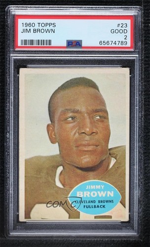 1960 Topps Jim Brown #23 PSA 2 HOF | eBay