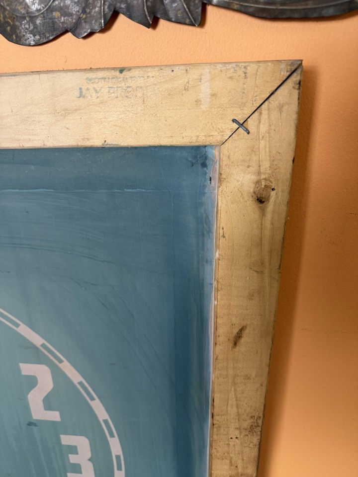 1960s Silk Screen Shell Cleveland Neon Clock Pattern Sign Bar Diner ...