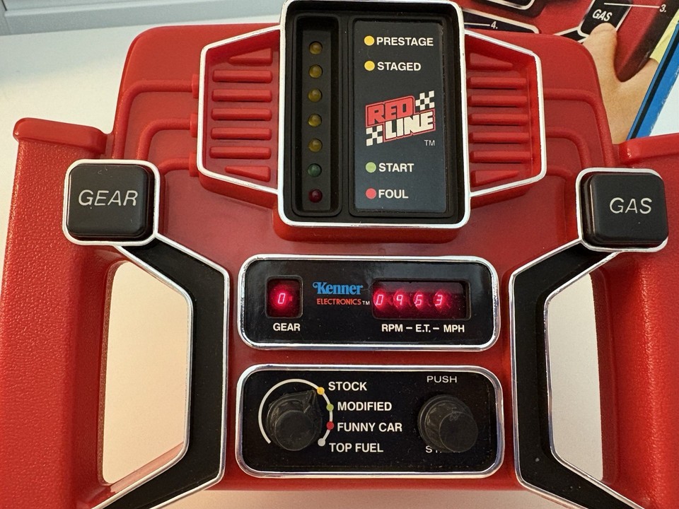 Vintage KENNER REDLINE DRAG RACING Electronic Handheld 1980 video game ...