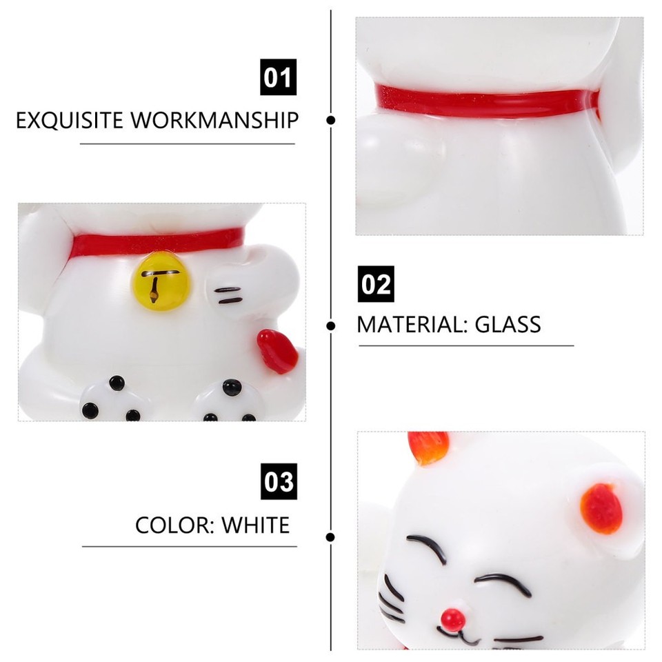 Exquisite Fortune Cat Shaped Decor Small Fortune Cat Ornament Home ...