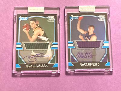 🏀2003-04 Bowman Signature Auto Jersey Nick Collison /1250-Bonner /960 ...