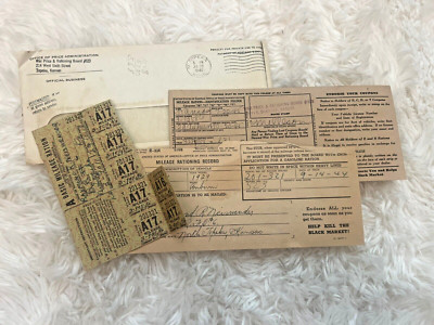 Antique World War 2 Gas Rationing Mile Stamps And Envelope | eBay