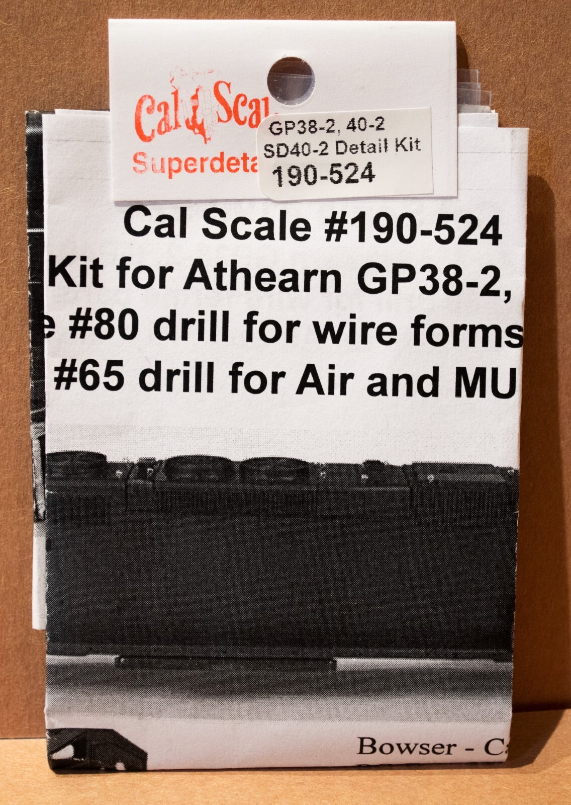 Cal-Scale #524 Detail Kit for Athearn EMD Diesels -- GP38-2, GP40-2 ...