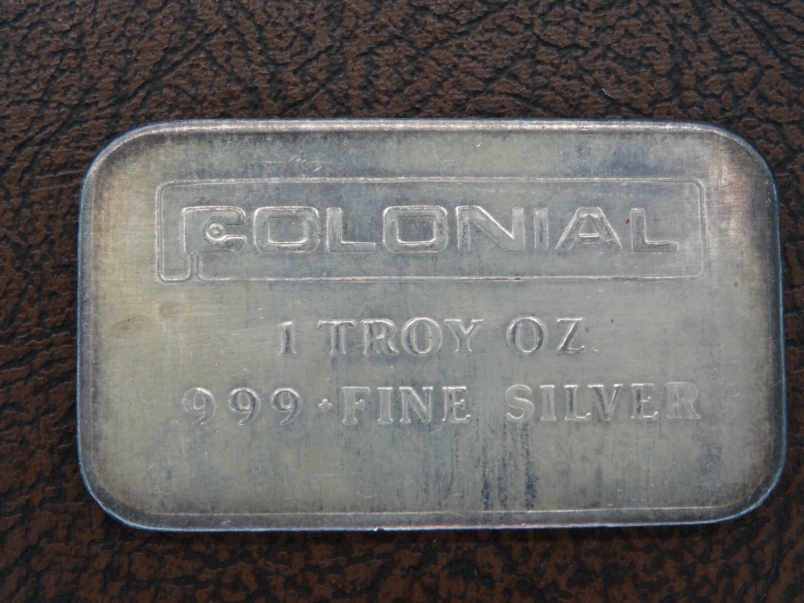 Vintage Engelhard 1 Oz .999 Silver Bar Colonial Mint Rare 1000 Minted ...