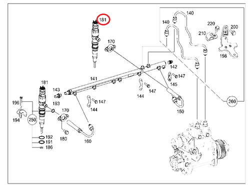Genuine Mercedes Injector Nozzle, A4700700287 OM 470 - 0445120375 | eBay