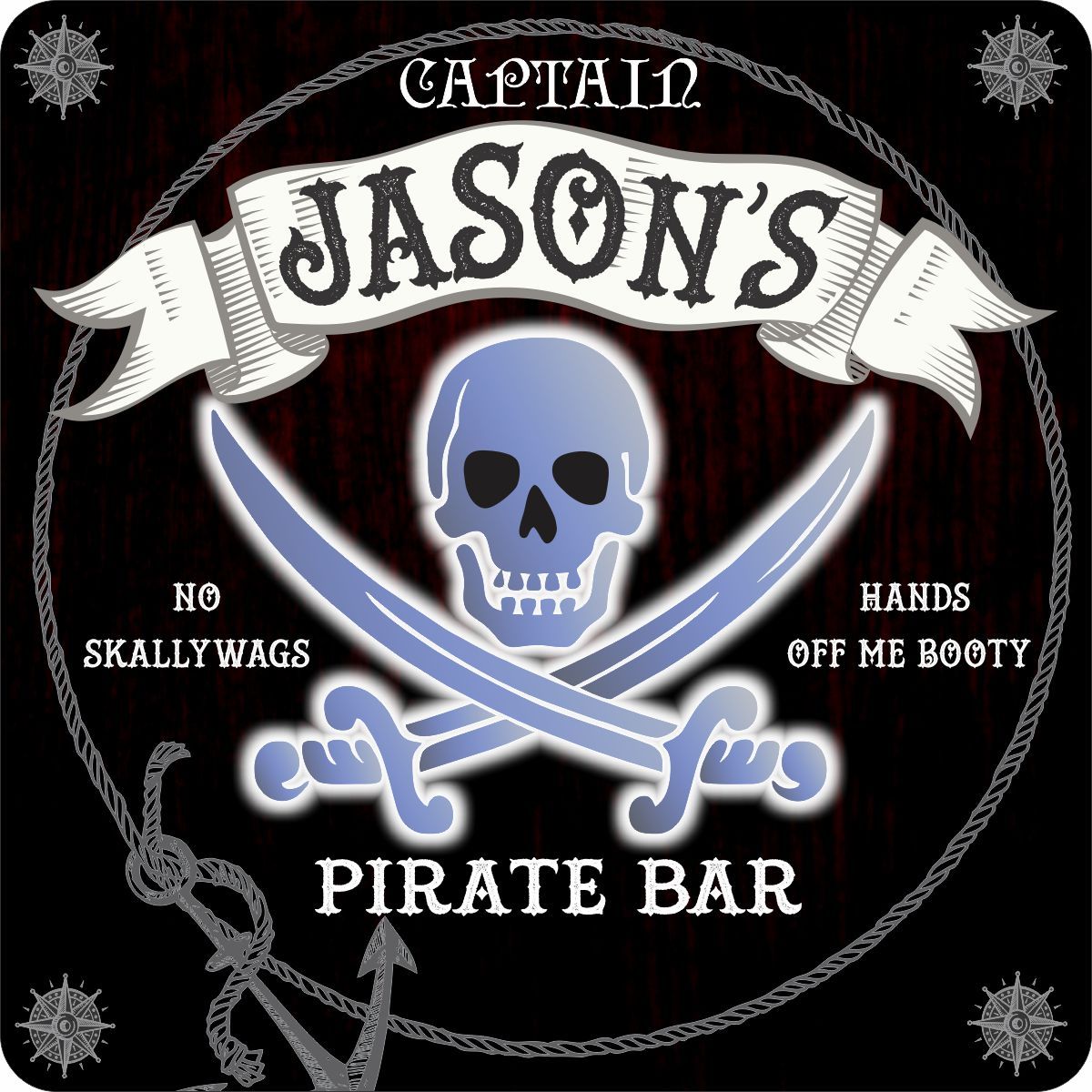 Pirate Home Bar The Pirate Inn / Personalised Premium Metal