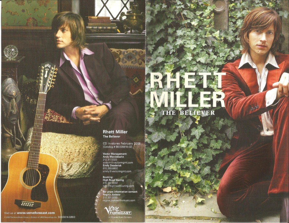 Old 97’s 97s RHETT MILLER 2005 PROMO Fold open FLYER AD POSTER for Believer CD | eBay